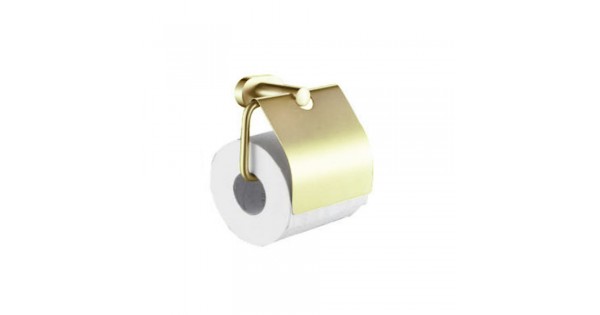 ΧΑΡΤΟΘΗΚΗ ΜΠΑΝΙΟΥ ΚΛΕΙΣΤΗ INOX 304 BRUSHED GOLD-ΧΡΥΣΟ ΣΑΤΙΝΕ CHIC