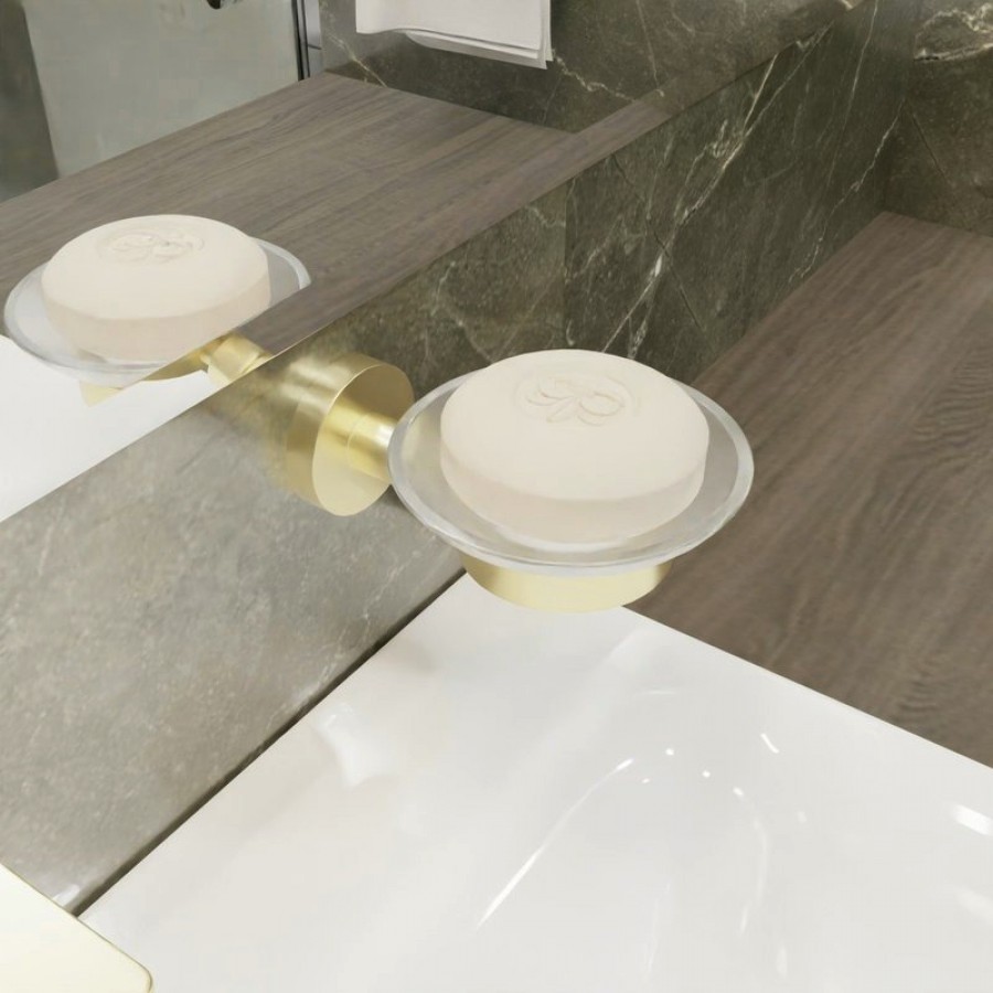 ΣΑΠΟΥΝΟΘΗΚΗ ΜΠΑΝΙΟΥ INOX 304 BRUSHED GOLD-ΧΡΥΣΟ ΣΑΤΙΝΕ RIALTO