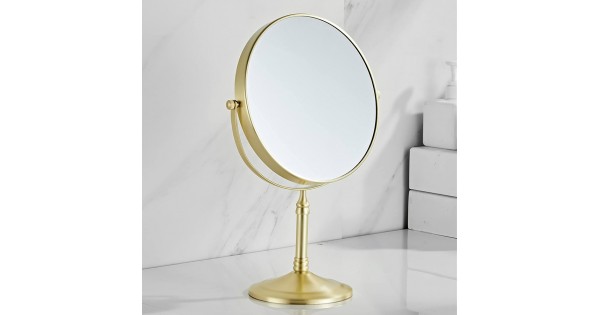 ΚΑΘΡΕΠΤΗΣ ΜΕΓΕΘΥΝΤΙΚΟΣ 2 ΟΨΕΩΝ BRUSHED GOLD ΠΑΓΚΟΥ ΧΡΥΣΟΣ ΣΑΤΙΝΕ ...