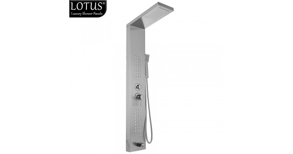 Στήλη Υδρομασάζ LOTUS® με Καταρράκτη & Βρύση Ντους INOX 304 6 ΕΞΟΔΩΝ ...